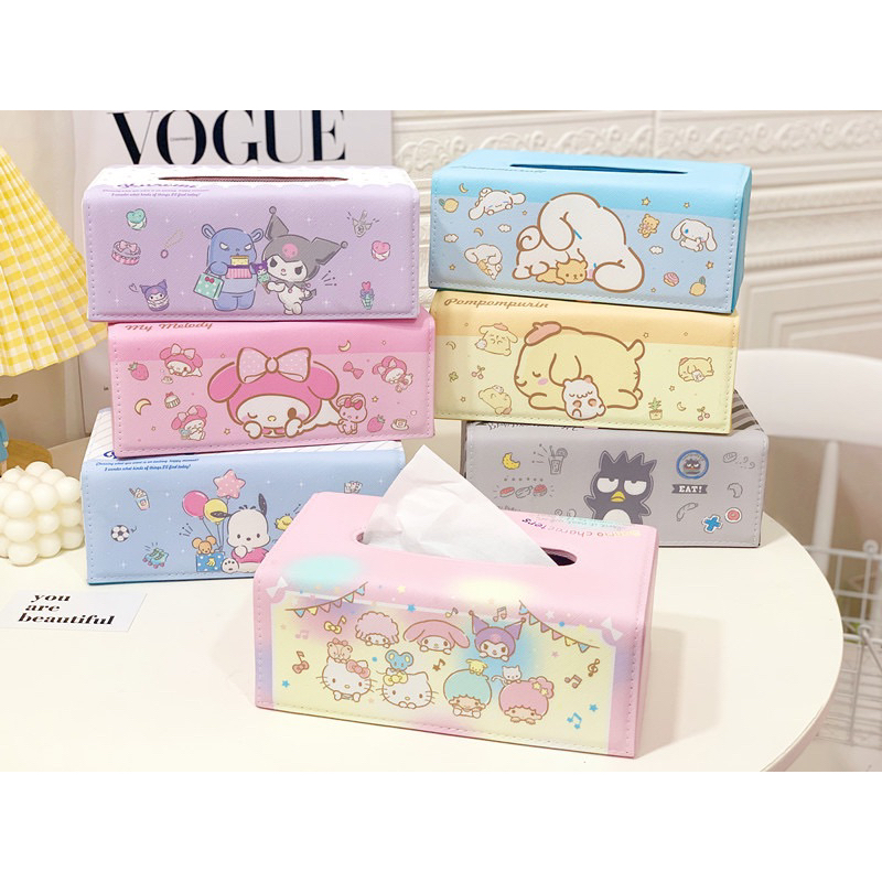 Sanrio Characters cute cartoon tissue box PU leather box large ...