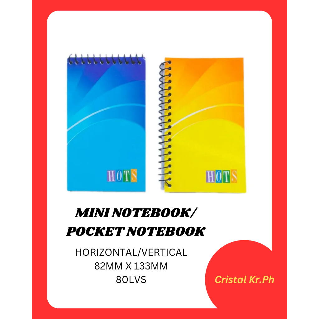 SPIRAL POCKET NOTEBOOK MINI NOTEBOOK SIDE SPRING / TOP SPRINGL 80LVS ...