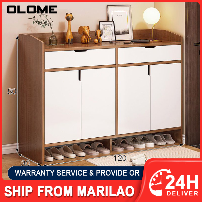 Multi layers Wood Shoe Cabinet Large capacity Shoe Rack entry porch ark ...