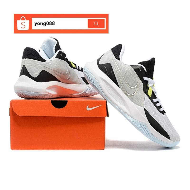 100% Original Nike Precision 6 FlyEae White Black Sports Basketball ...
