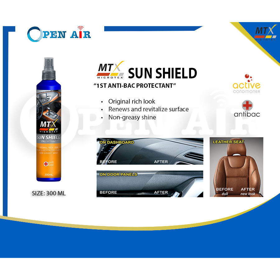Microtex Sun Shield (300ml) Car Interior Protectant "1st ANTI-BAC ...