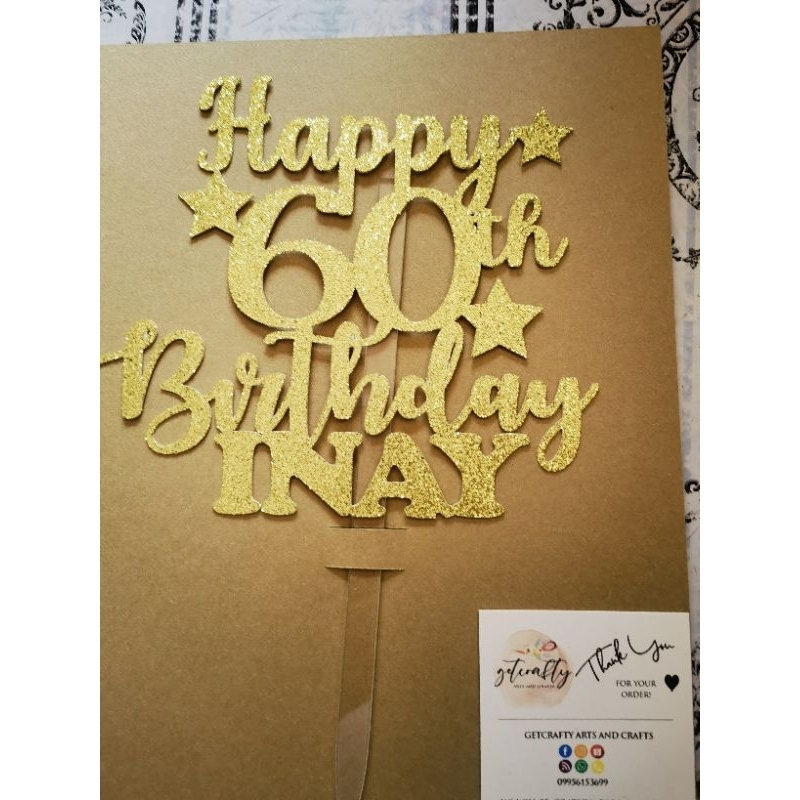 Happy 60th Birthday Inay cake topper | Shopee Philippines