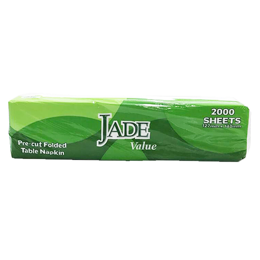 Jade VALUE PRE CUT FOLDED TABLE NAPKINS 2000/1000 SHEETS TISSUE PAPER ...
