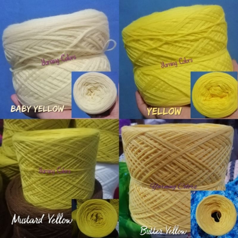 8ply Fine Cotton Yarn Shades of Yellow | Shopee Philippines