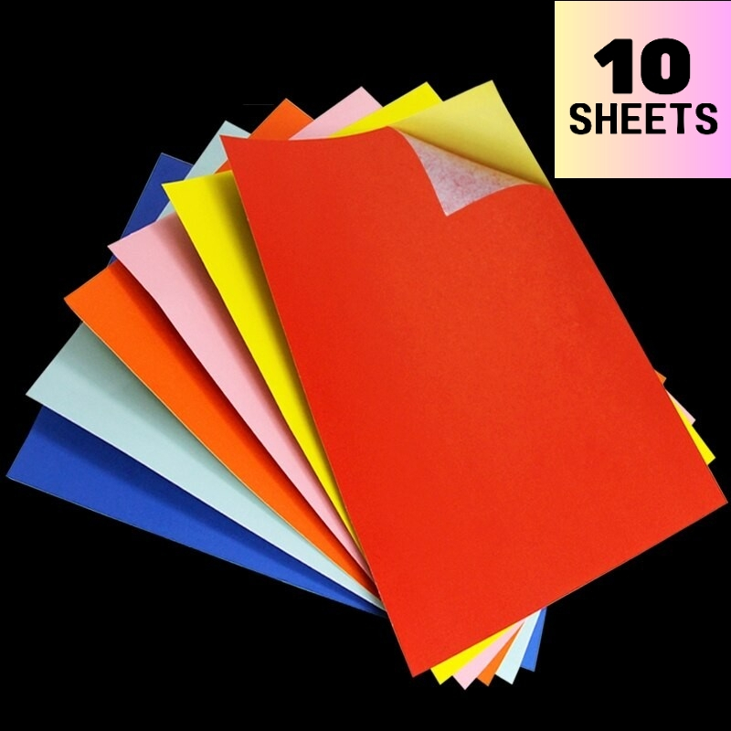 [Golden Dragon] Bright Neon Color Sticker Paper, 10-Pack | Shopee ...