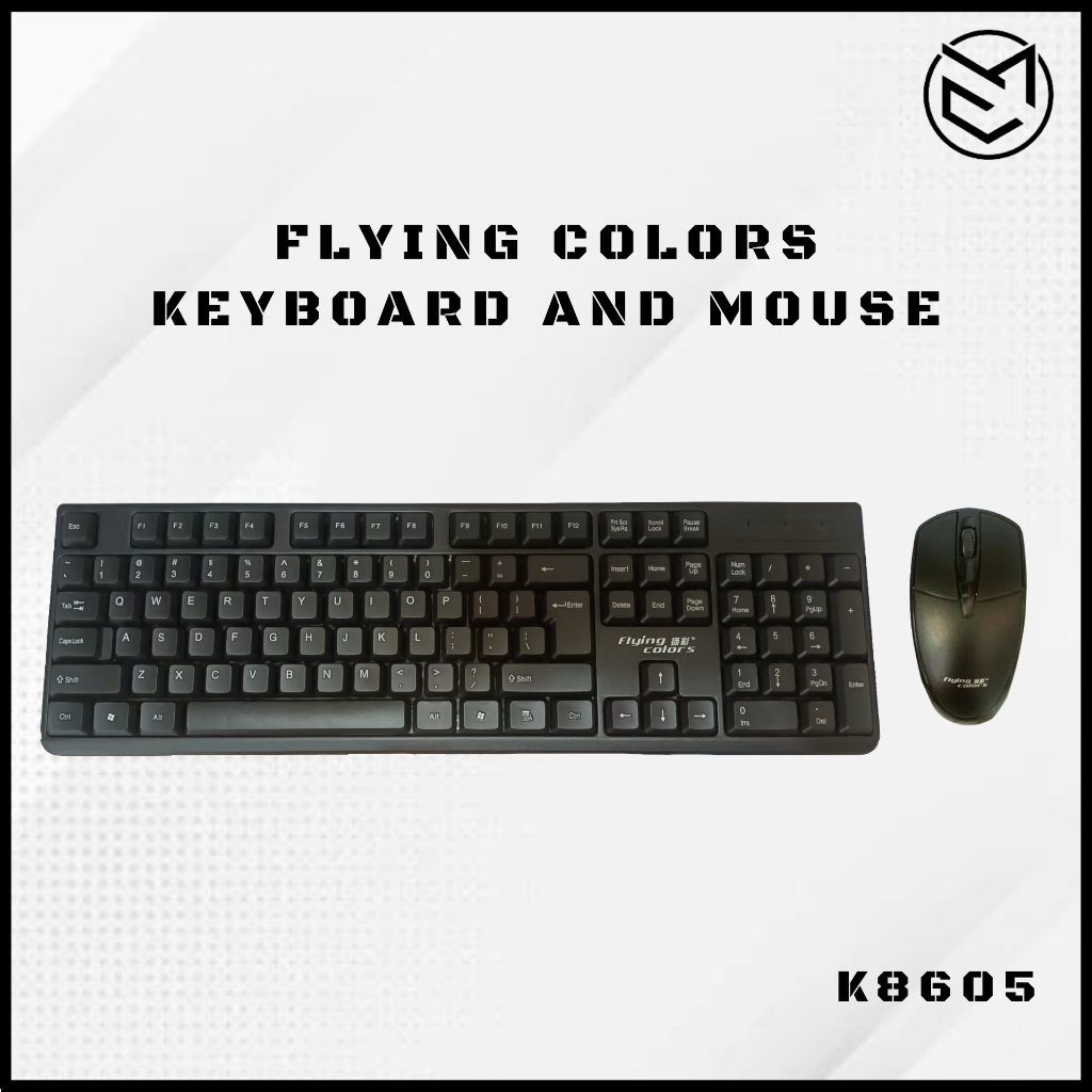 Flying Colors K8605 Wired Keyboard and Mouse for Business and Office ...