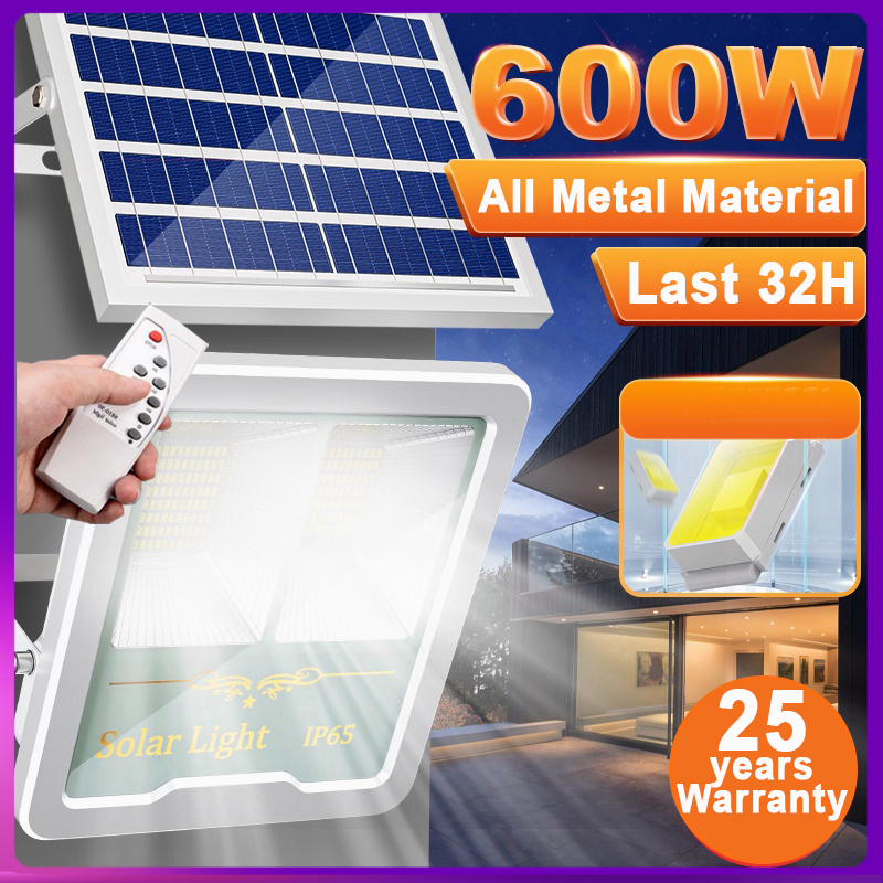 solar flood light 600W solar light outdoor waterproof ip65 led solar light indoor light | Shopee ...