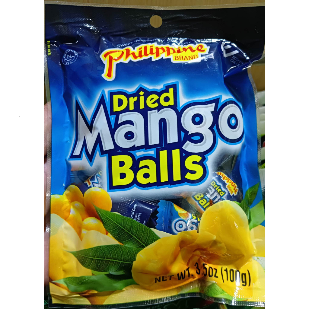 Phil.brand Dried Mango Balls in 100 grams per pack/all new stocks | Shopee Philippines