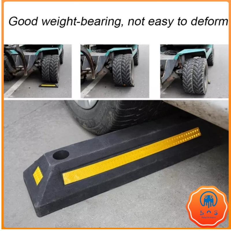 BOS* Heavy Duty Rubber Parking Stopper / Parking Limiter / Car Parking ...