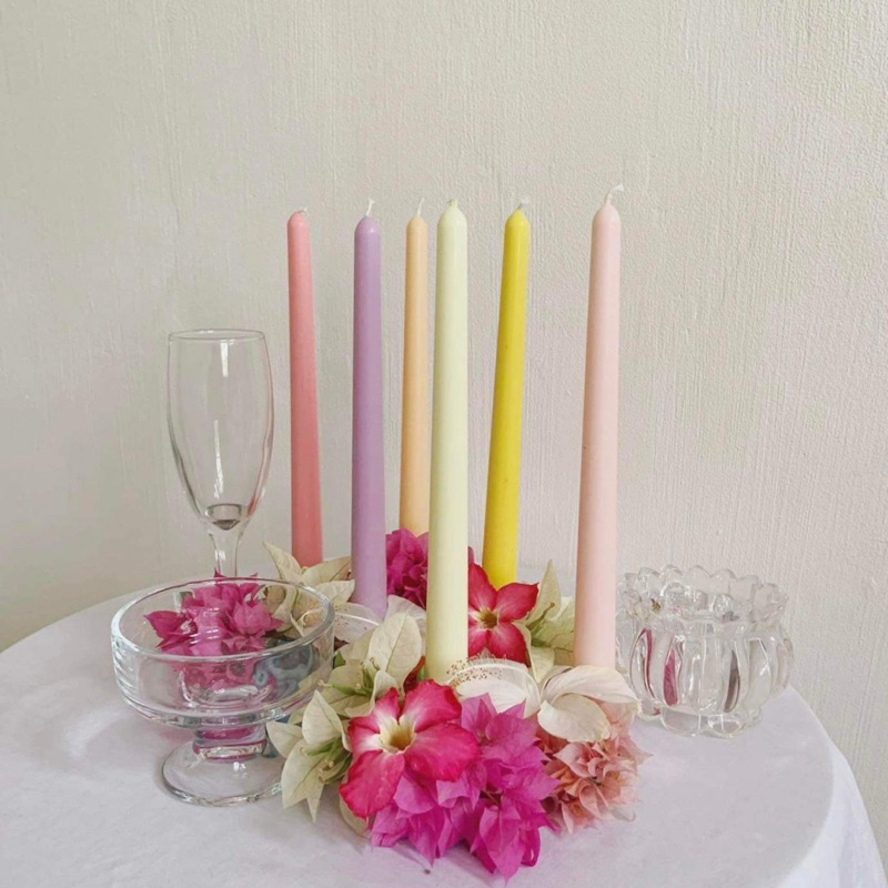 ELEGANT CUSTOMIZABLE LONG STICK TAPER CANDLES FOR BANQUET WEDDING TABLE ...