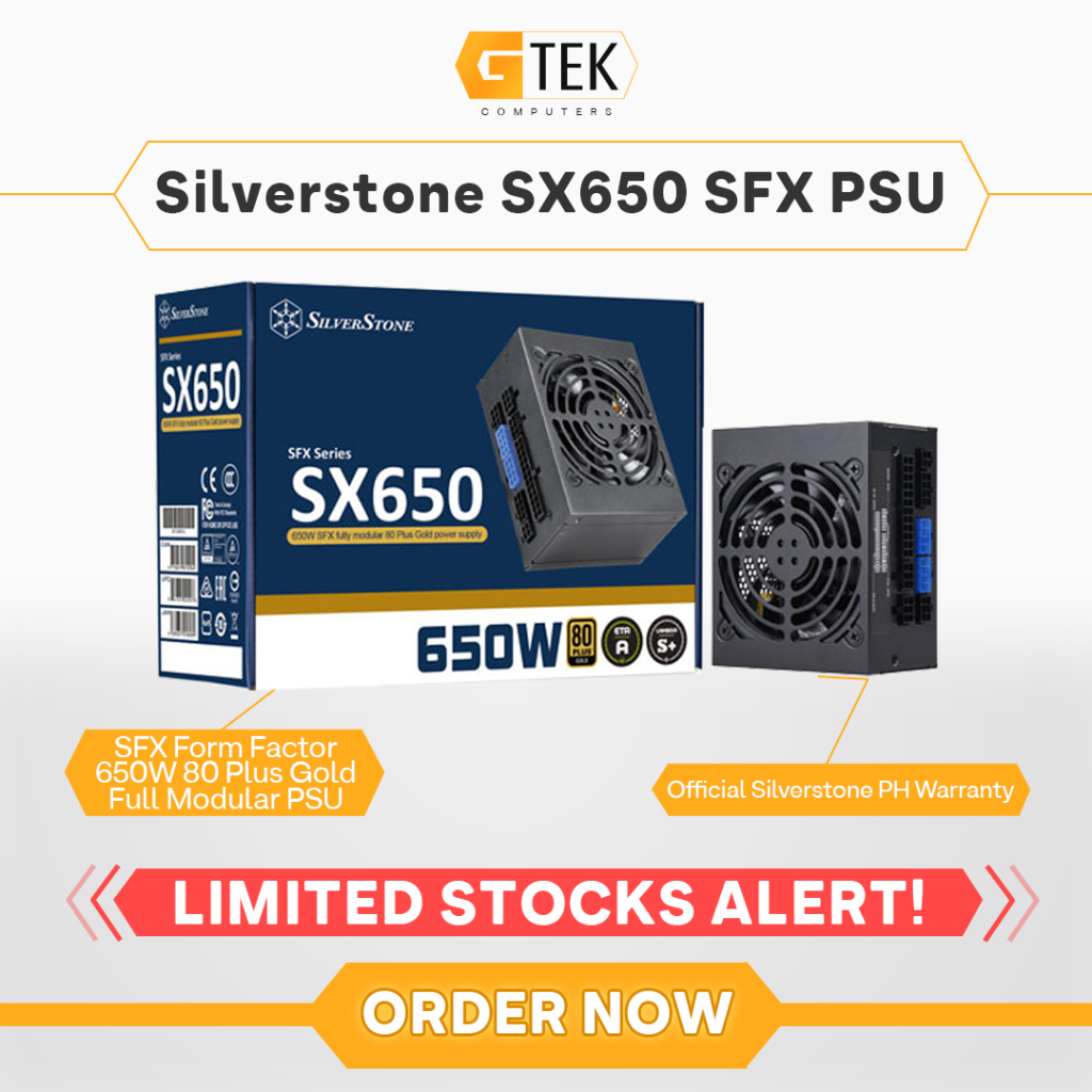 Silverstone SX650-G 650W 80 plus Gold Full Modular SFX PSU | Shopee ...