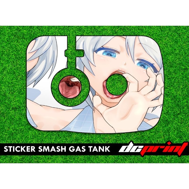 Smash Gas Tank Sticker Laminated Waterproof Glossy Sticker Compatible ...