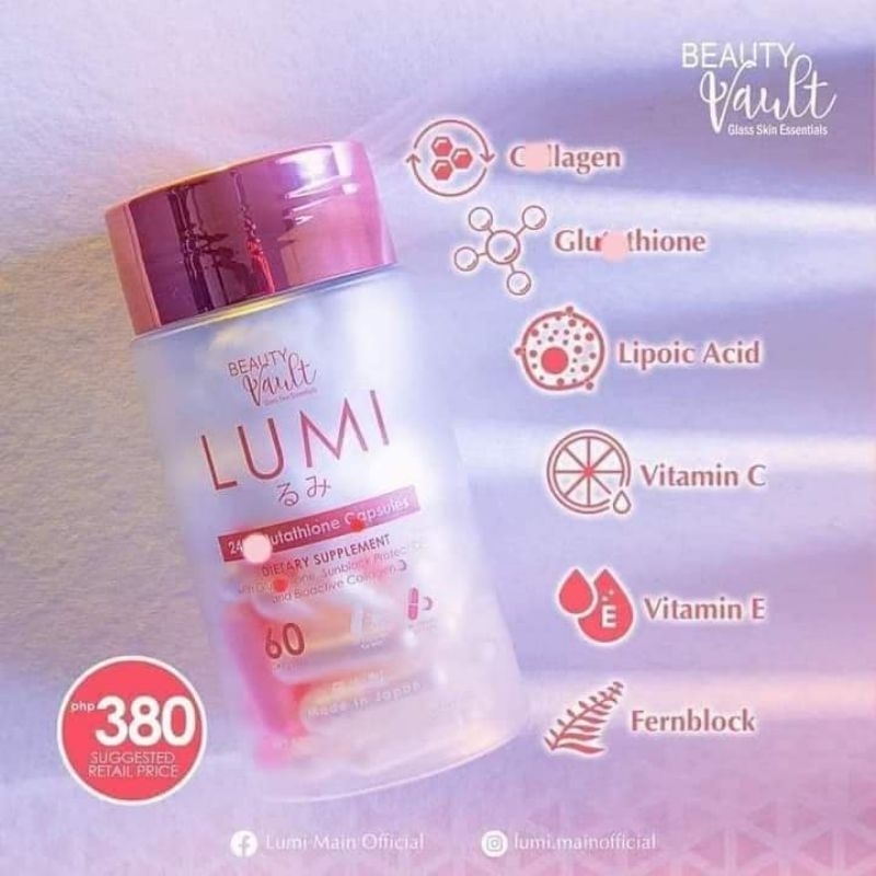 LUMI Glutathione Capsule Beauty Vault | Shopee Philippines