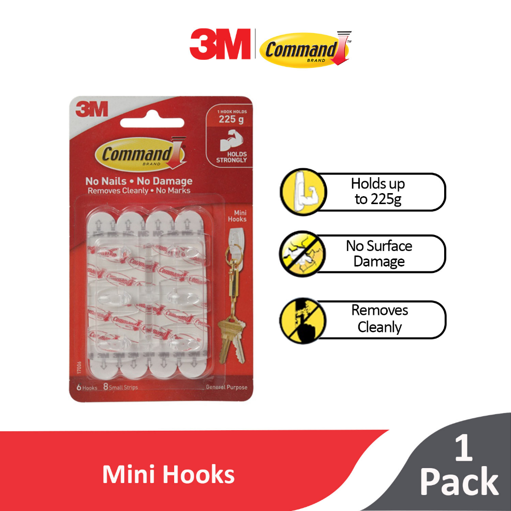 3M Command Mini Hooks [MCOM17006] | Shopee Philippines