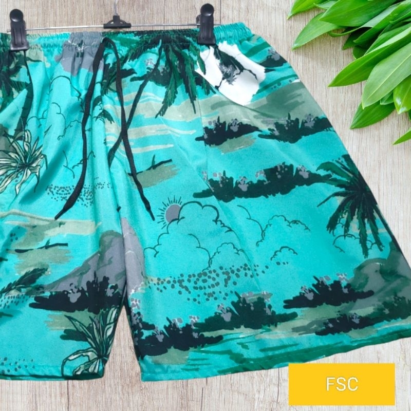 TASLAN SHORT SUMMER PRINT FIT TO XL de | Shopee Philippines