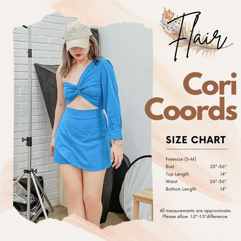 Cori Coords — One Sided Sleeve Tube Top and Skort Set Terno Coordinates ...