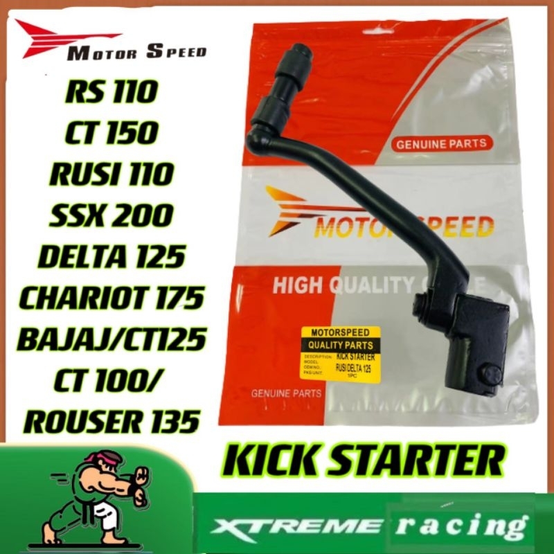KICK STARTER KICK ARM FOR MOTORCYCLE CHROME RS 110 CT 150 RUSI 110 SSX ...