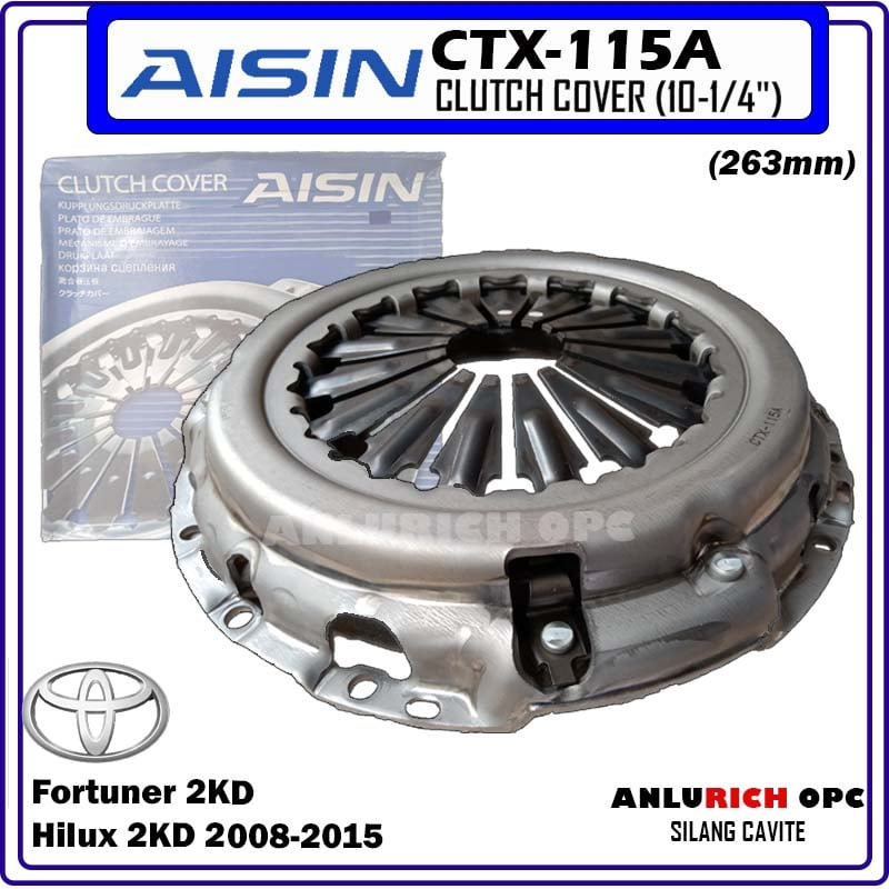 AISIN CLUTCH COVER FOR Toyota Fortuner 2KD / Hilux 2KD 2008-2015 PART ...