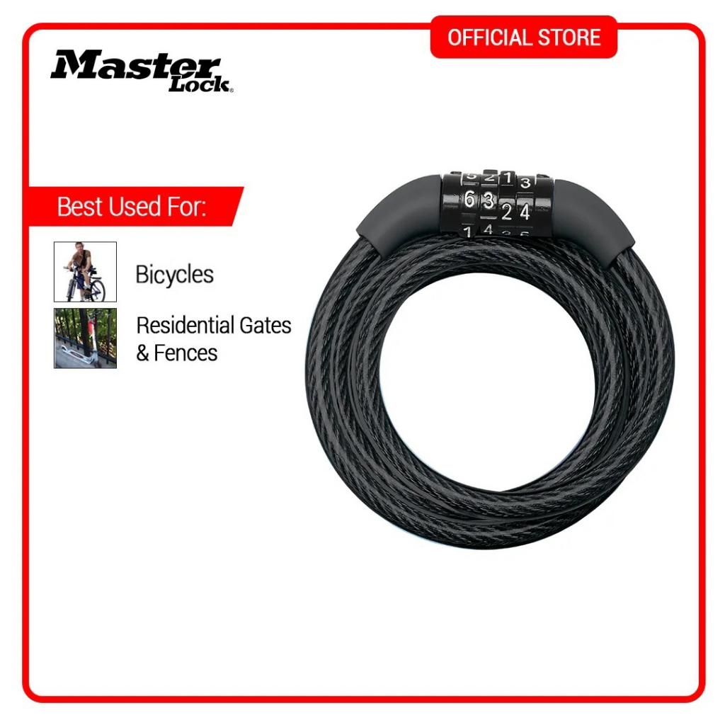 Master Lock 8143EURDPRO Self-Coiling Cable Lock | Shopee Philippines