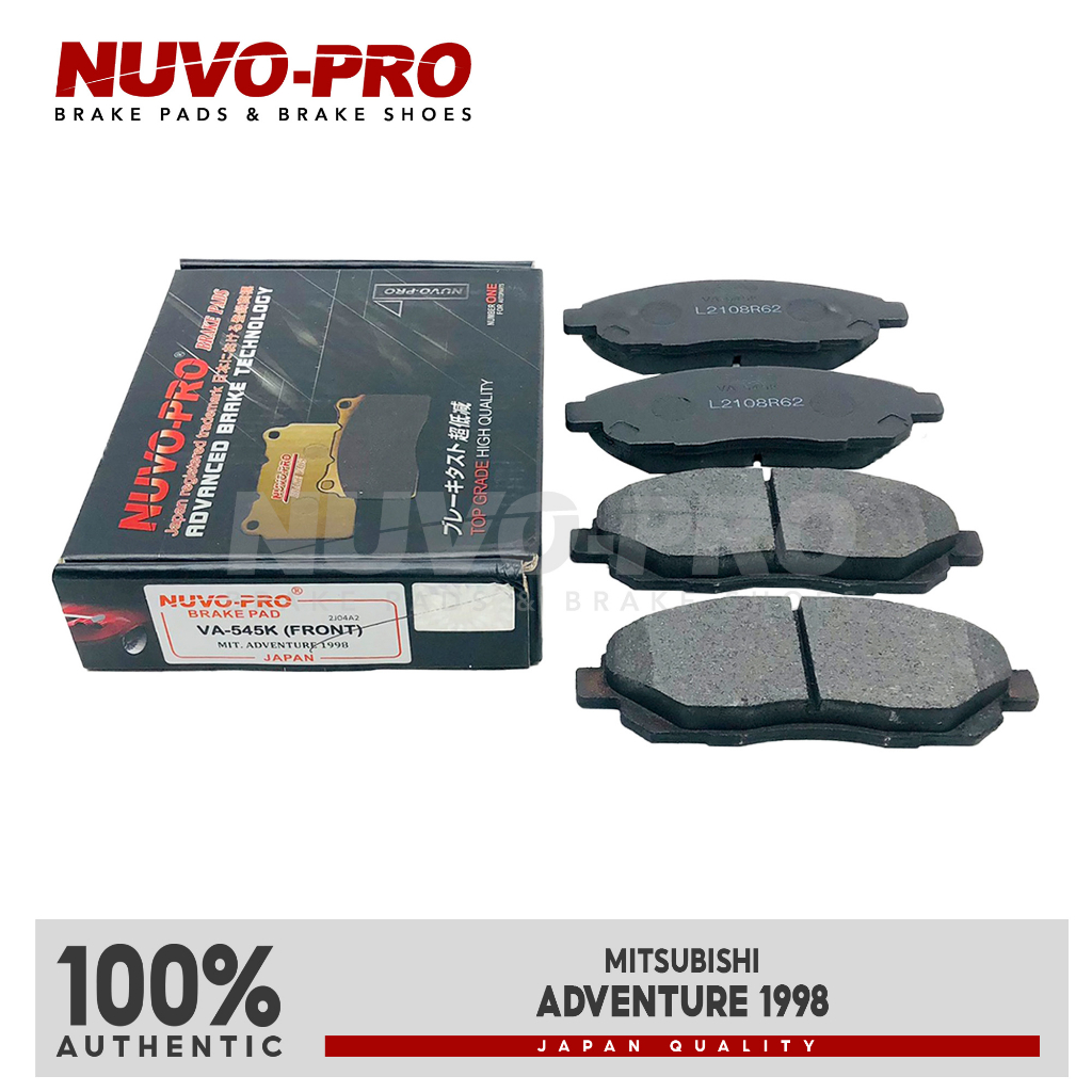 Nuvo-Pro Front Brake Pad Mitsubishi Adventure 1998 - 2017 VA-545K 1 Set ...