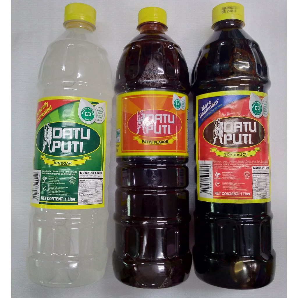 DATU PUTI PET 1LITER (SOY SAUCE, VINEGAR, PATIS) | Shopee Philippines