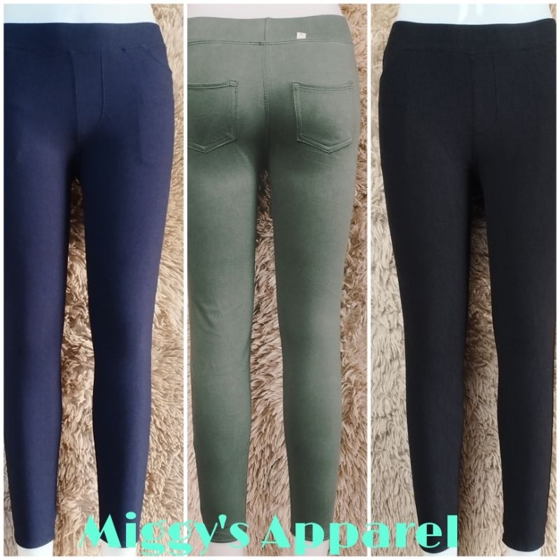 Jeggings/Leggings front and back pocket makapal at maganda tela,nice ...