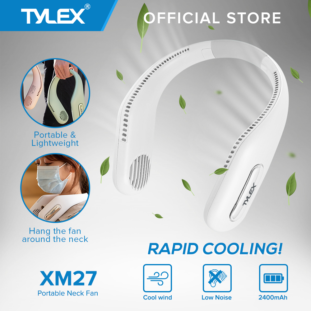 Tylex XM27 Portable Neck Fan Hands Free Turbine Blade Type-C Charging ...