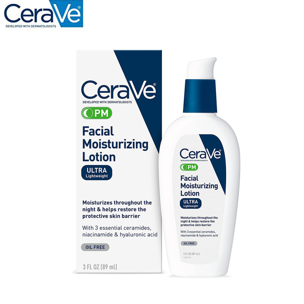 CeraVe Facial Moisturizing Lotion with Hyaluronic Acid and Niacinamide ...