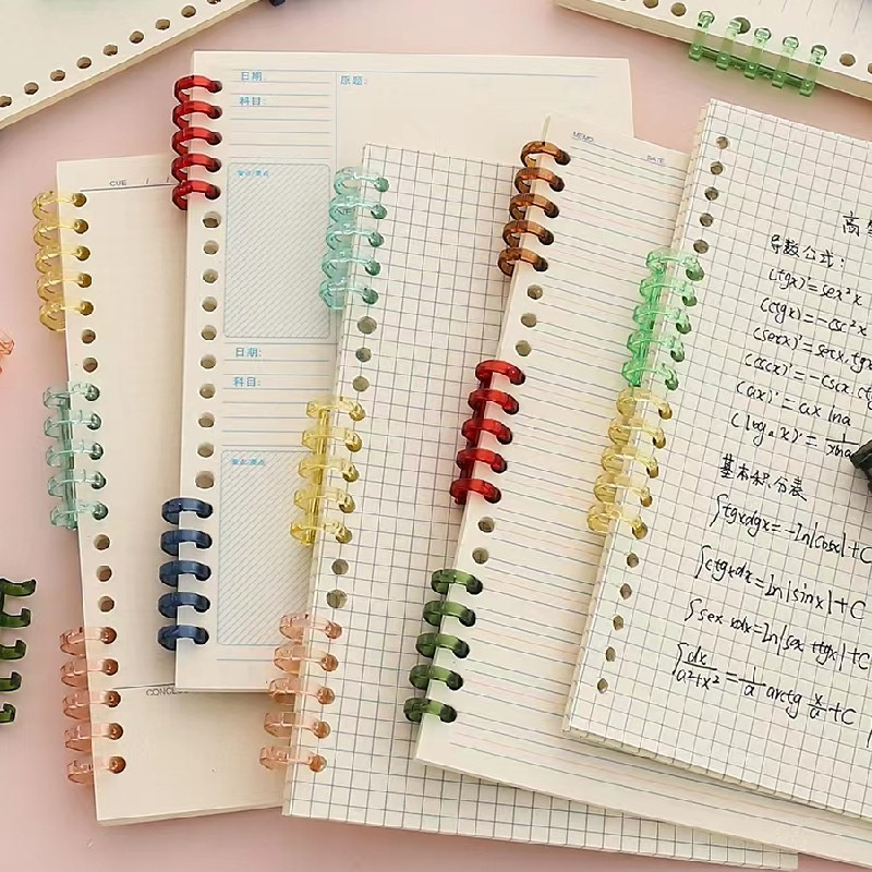 Plastic Loose Leaf Rings 5-Hole Loose Leaf Binders Ring Transparent ...