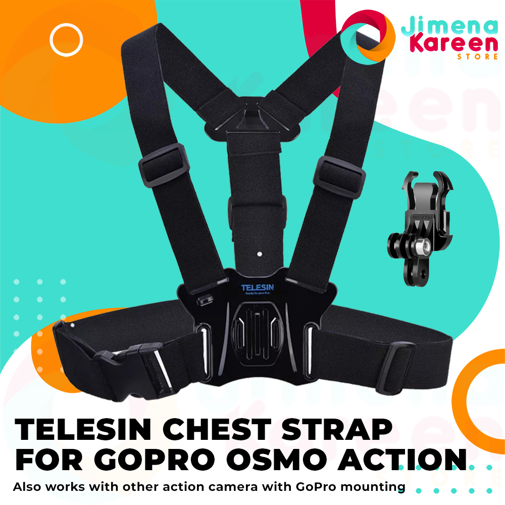 TELESIN Chest Strap with J-Hook For GoPro SJcam Action Cameras | Shopee ...