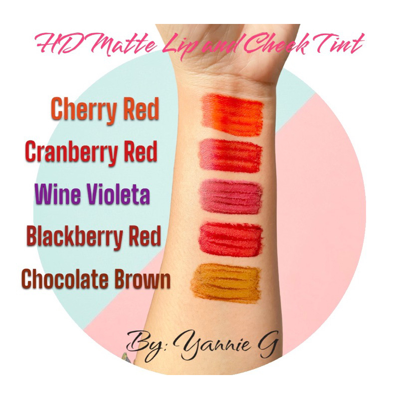 HD MATTE LIPTINT| Lip and cheek tint | 5x Pigmented Liptint | Shopee ...