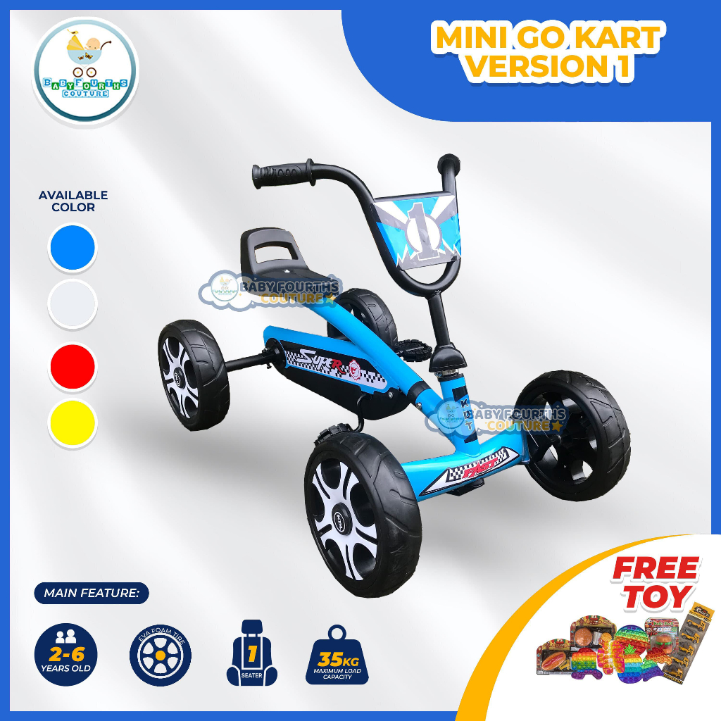COD NEW Mini Racing Pedal Type Ride-on Go Kart for Kids | Shopee ...