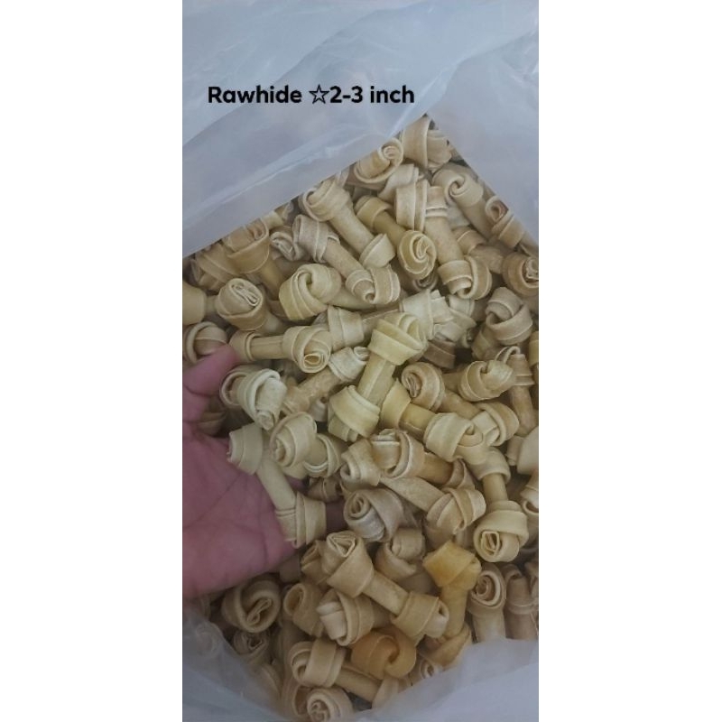 Rawhide Knotted Bone Natural & Milk (1kg) | Shopee Philippines
