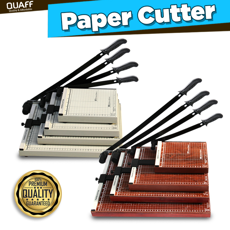 QUAFF Paper Cutter Metal & Wood Base A4 | A5 | B4 | A3 Size | Shopee ...