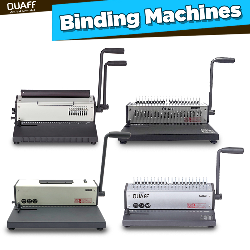 QUAFF Binding Machine A4 Ring Sd-1201 | Sd-1501A21 | Wire Td-1500B10 | Spiral Pd-1501 (unit only ...