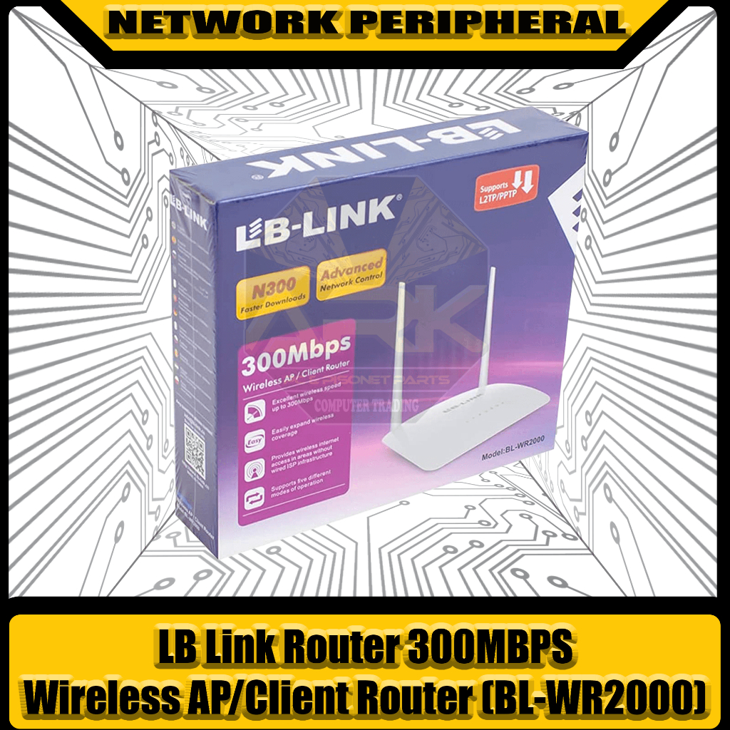 LB Link Router 300MBPS Wireless AP/Client Router (BL-WR2000) | Shopee ...