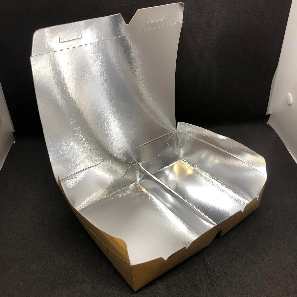 MEAL BOX 2 DIVISION | LUNCH BOX 2 DIVISION | BROWN SILVER| 25PCS PER ...