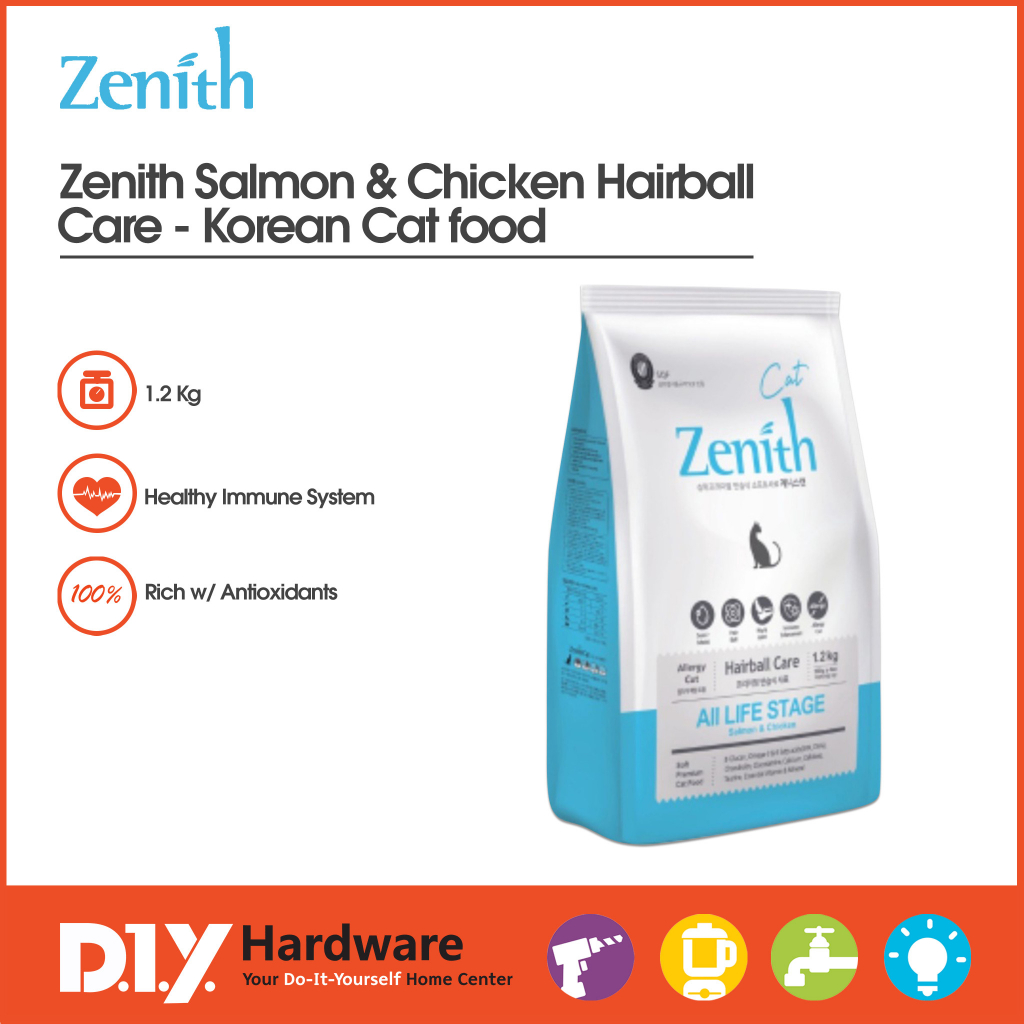 Zenith Salmon & Chicken Hairball Care - Korean Cat food | Shopee ...