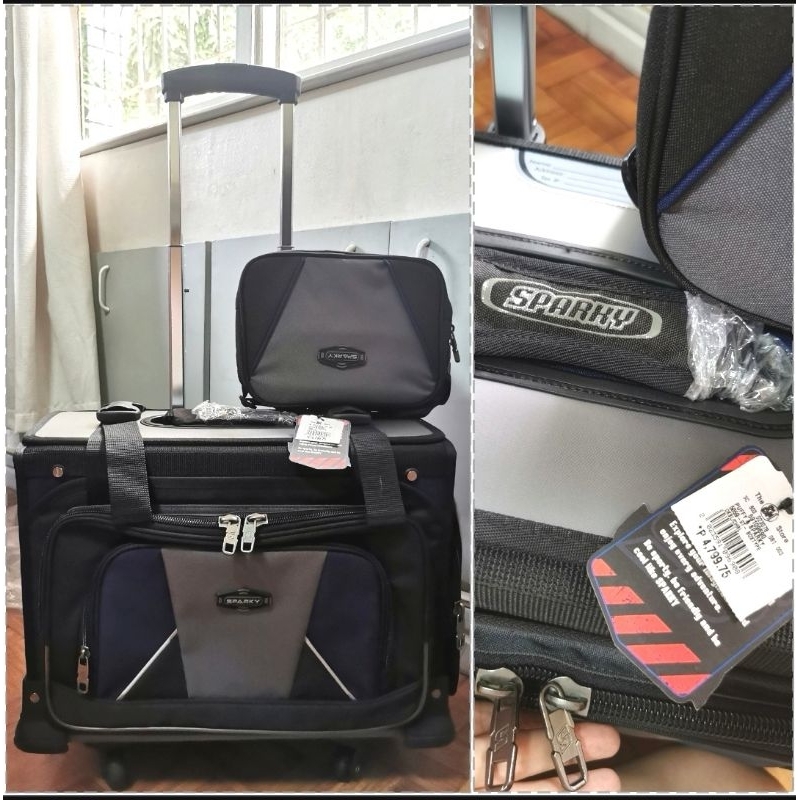 Bnwt SM DEPT HAWK PUFFY & SPARKY BOX TYPE STROLLER TROLLEY / SCHOOL BAG ...