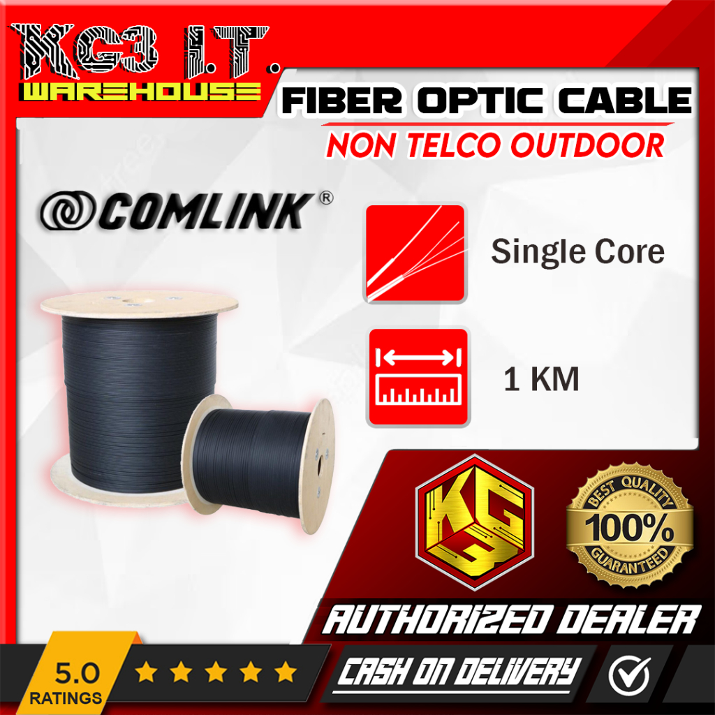 COMLINK FIBER OPTIC CABLE NON TELCO OUTDOOR 1KM FTTH DROP CABLE ...