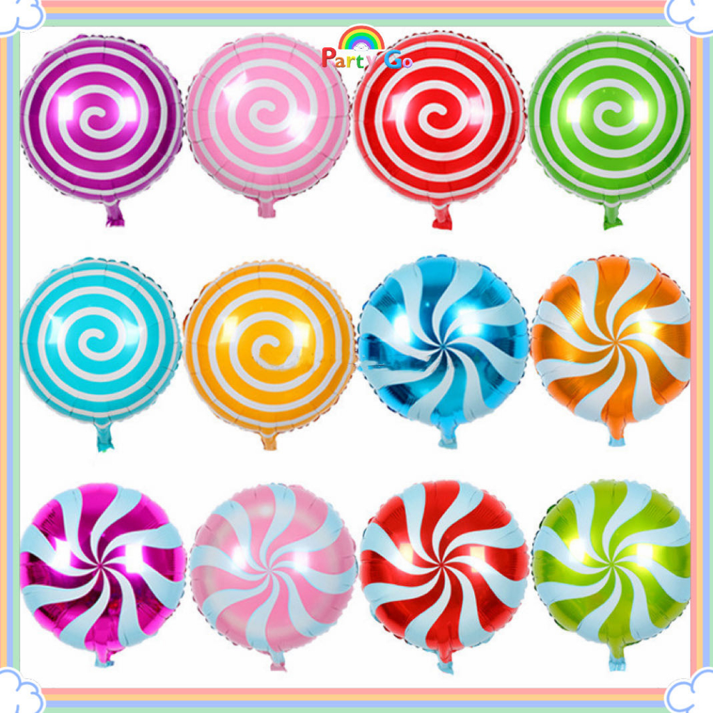 Cute Shape foil Balloon Candy Lollipop Balloon Birthday Holiday Party ...
