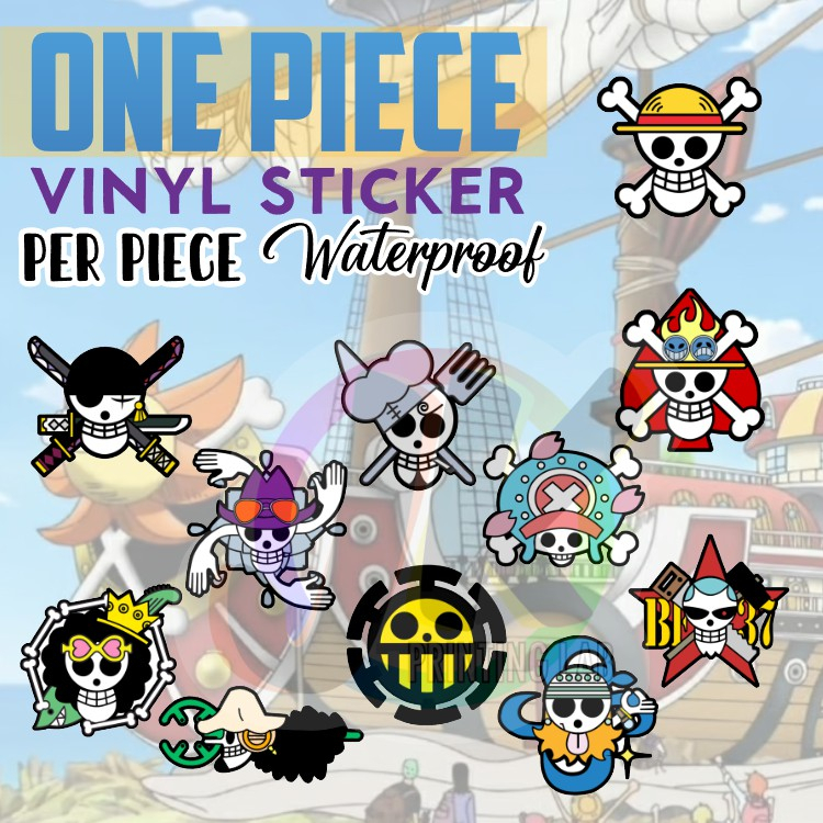 One Piece Vinyl Sticker (Jolly Roger Version) [1 PIECE] | Shopee ...