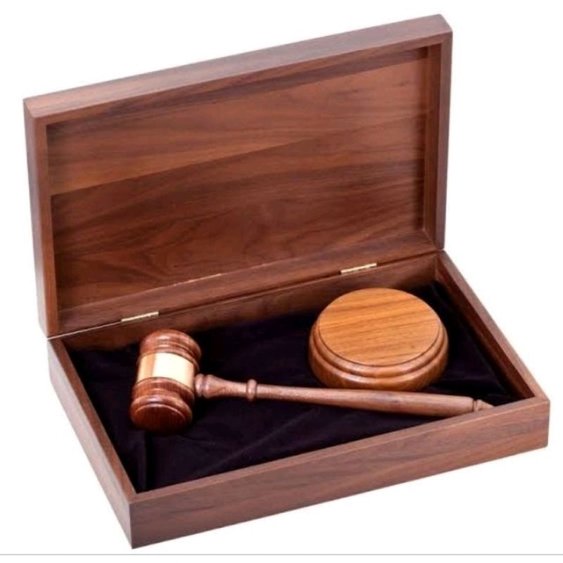 gavel set 12 inches lenght 8inches lapad metal not enclude (magkuno ...