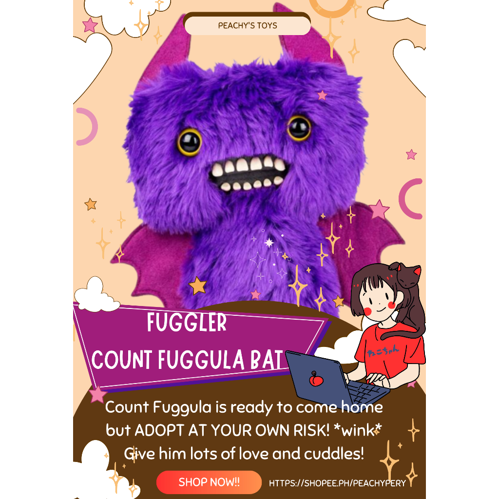 28cm Fuggler Funny Ugly Monster by Spin Master - Purple Count Fuggula ...