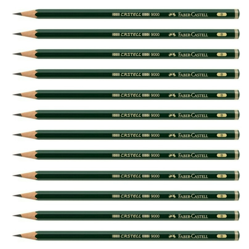 Faber-Castell Graphite Pencil 9000 Per Piece H B F Hb Series Fine ...