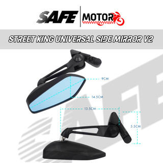 STREET KING UNIVERSAL SIDE MIRROR V2 BLUE LENS ONLY MADE IN THAILAND ...