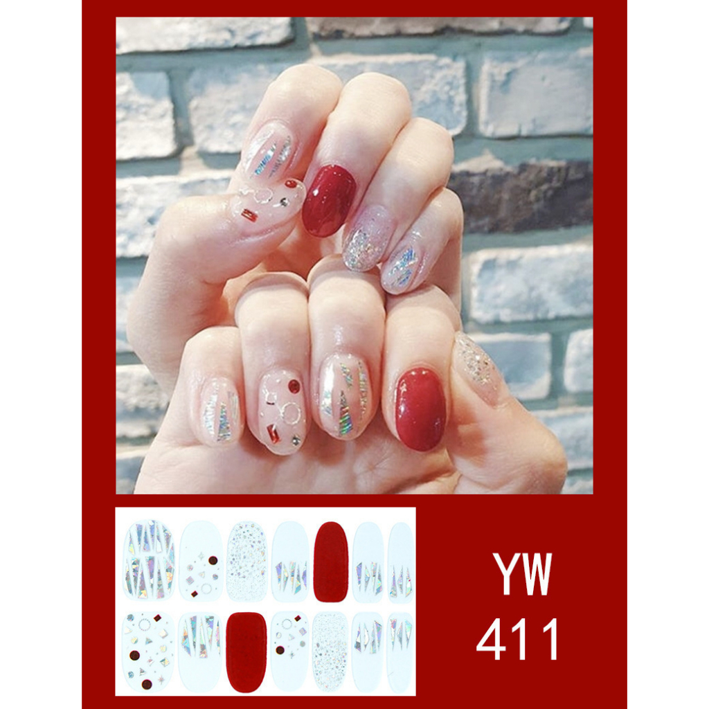 New nail stickers 3d bronzing flower nail sticker waterproof imitation ...