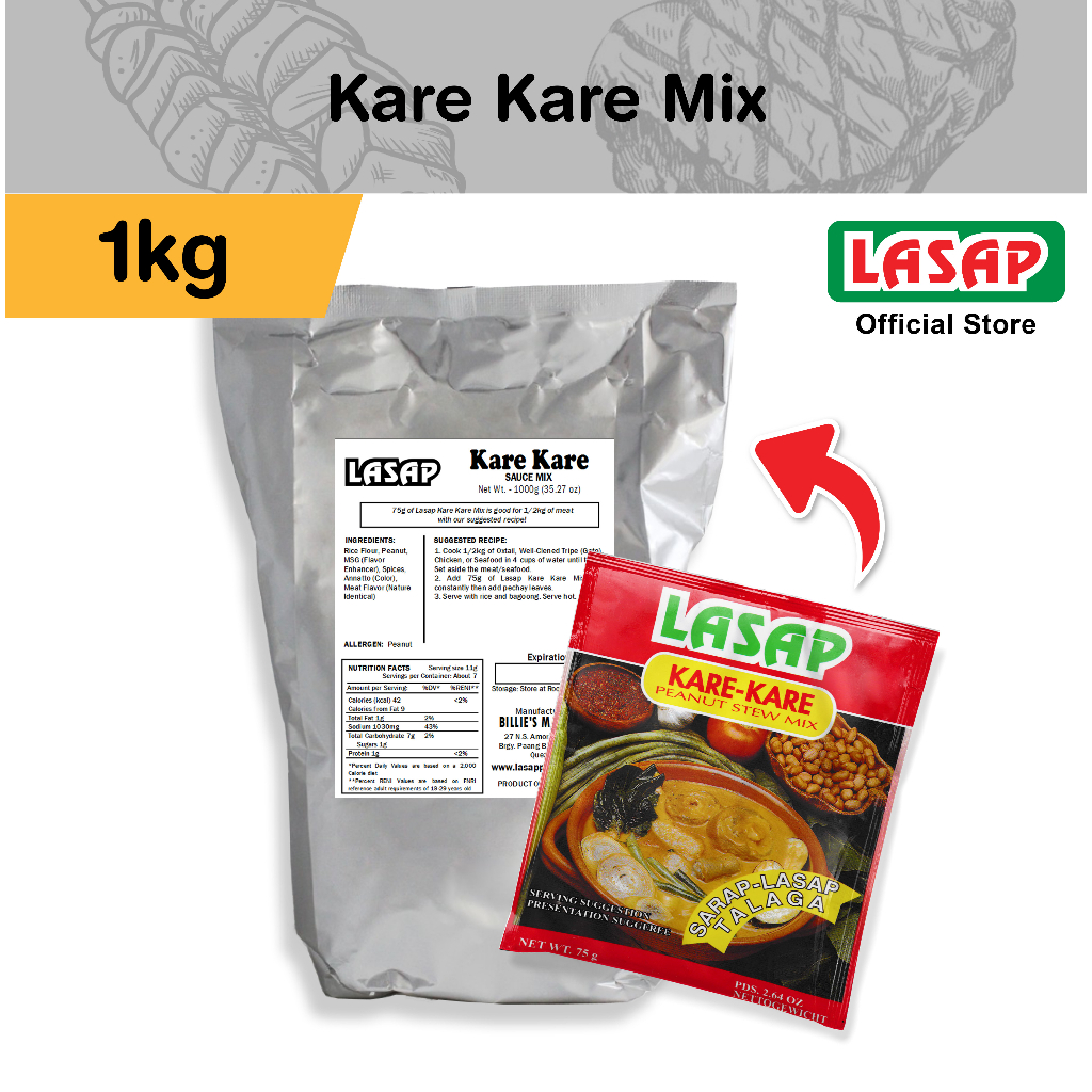 Lasap Kare Kare Mix 1kg (Institutional) | Shopee Philippines