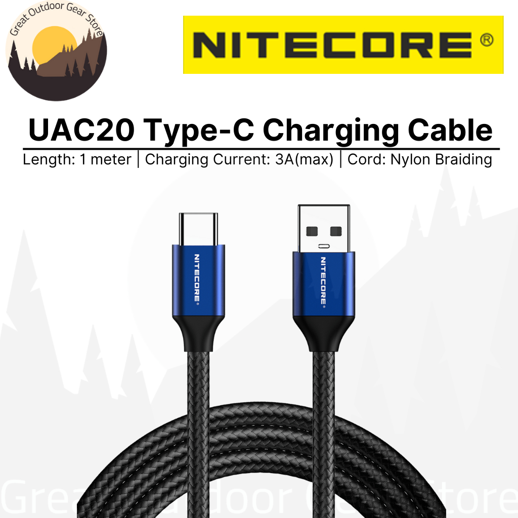 NITECORE UAC20 TYPE-C Nylon Braid Fast Charging Data Cable 3A High ...