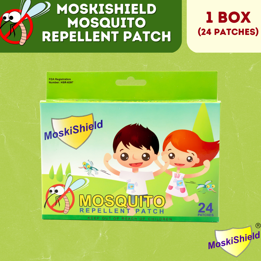 MoskiShield Mosquito Repellent Stick ON Patch Anti Dengue 24 Patches (1 ...